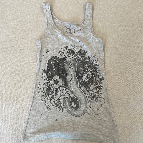 Tops | Recycle Love Elephant Tank | Poshmark